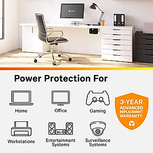 Liebert PST5 UPS - 850VA/500W 120V, LCD Monitoring Screen, Standby Power, 8 Outlets, USB Charging, 3 Year Warranty, Uninterruptible Power Supply, Battery Backup with Surge Protection (PST5-850MT120)