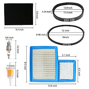 10L0L Golf Cart Tune Up Kit with Starter Generator Belt & Drive Belt for Yamaha 1996-up G16 G19 G22 & 2012-up G29 Gas Model W/ 4 Cycle 301cc 357cc Engine Air Filter Pre Filter Fuel Filter Spark Plug