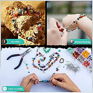 Tergwa Crystal Jewelry Making Kit 1600 pcs Crystal Beads Gemstones Ring Making Kit, Earrings, Necklace, Bracelet Making. Crafty Charms Complete Jewelry Making Supplies for Kids and Adults