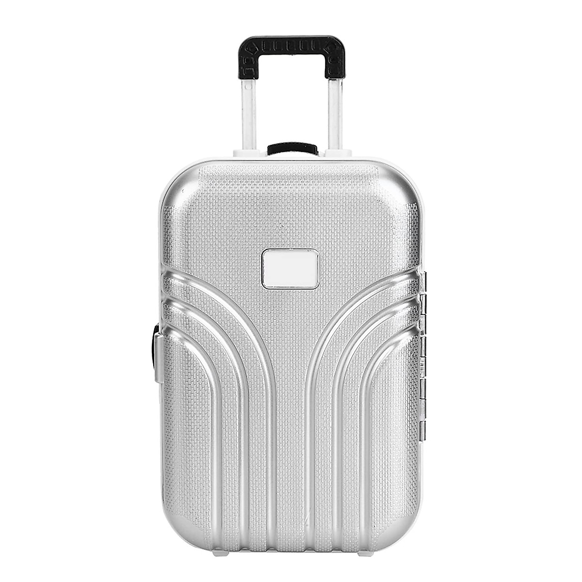 JTLB Baby Suitcase Toy Cute Plastic Rolling Suitcase Mini Luggage Box (Silver)