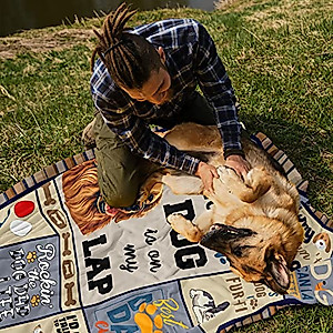 Qotuty Dog Dad Gifts for Men, Dog Dad Gifts Blanket 50"x60", Best Dog Dad Ever, Dog Father Gifts, Gifts for Dog Lovers, Dog Lover Gifts, Dog Owner Gifts for Men, Gifts for Dog Owners Throw Blankets