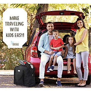 Birdee Durable Backless Booster Seat Travel Bag for Airplane Gate Check and Carrier for Travel - Fits GB Pockit and Most Lightweight Compact Folding Strollers