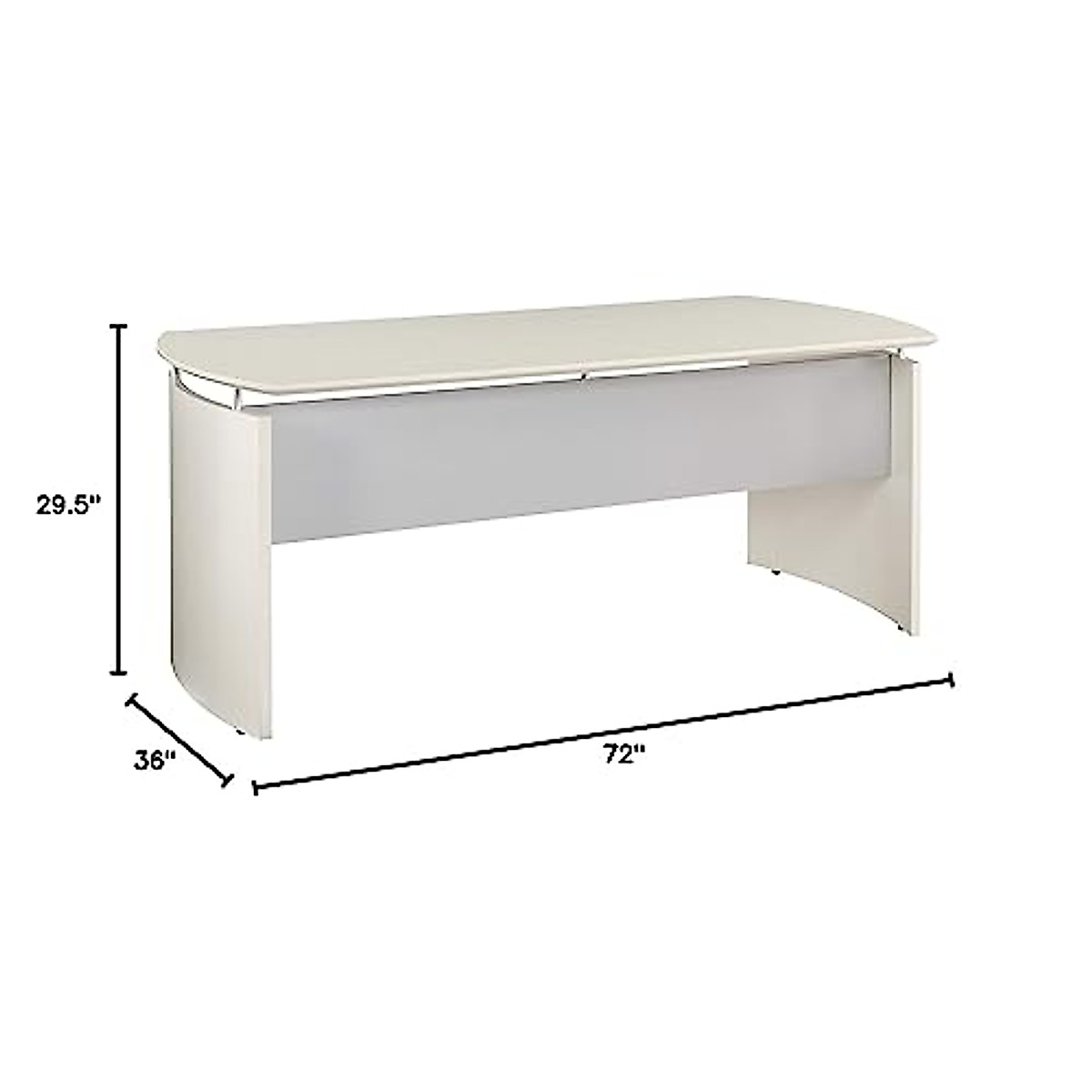 Mayline Medina Home Office Desk, 72 in, Textured Sea Salt