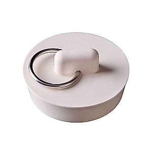 6 Pcs Rubber Sink Stopper White Bathtub Drain Stopper Kitchen Drain Plug with Pull Ring for Laundry Kitchen Washroom Bathroom Bathtub Sink, 6 Sizes