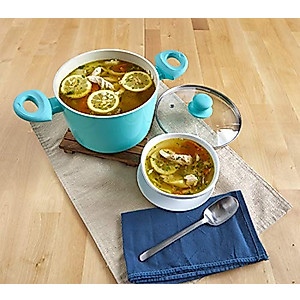 IMUSA USA IMU-30055 Stock Pot, 6.5Qt, Teal
