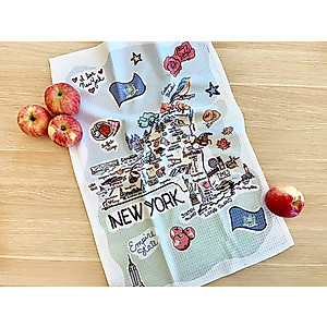 Fish Kiss® Alaska Map Dish Towel, Super Absorbent Kitchen Towel - 16" x 24, Alaska Map Tea Towel, Alaska Map Dish Cloth, Alaska Map Baby Burp Cloth, Alaska Map Bar Towel