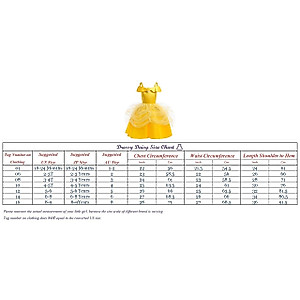 Dressy Daisy Girls' Princess Costume Fancy Dresses up Halloween Party Size 6-8 Gold