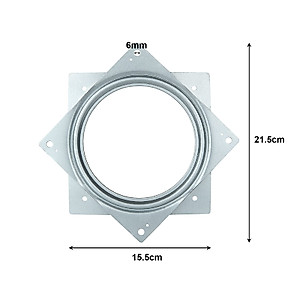 8Pack Lazy Susan Turntable Bearings, 6”Square Rotating Plate, 500lbs Capacity 5/16”Thick Swivel Plate for DIY Lazy Susan Project Storage Organizer Rack Cake Decorating Sculpture Displays