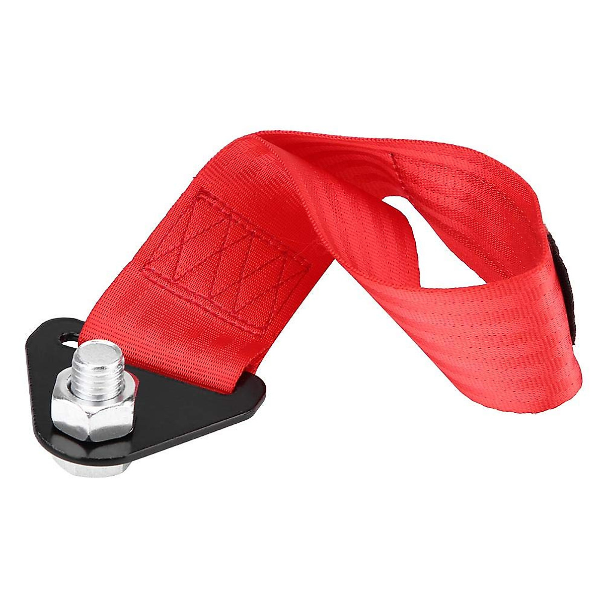 Aramox Tow Strap, Universal High Strength Racing Car Tow Strap Tow Rope for Front Rear Bumper Towing Hook (Red)