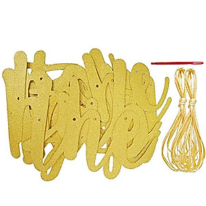 Bachelorette Party Decorations Glitter Gold"Pop The Bubbly She is Getting A Hubby" Banner Bridal Shower Engagement Wedding Girls Night Out Hen Party Supplies Golden Photo Props