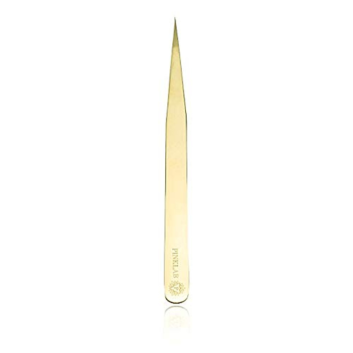 Rev Pro Gold Straight Fine Point Tweezer for Eyelash Extensions By PINKLAB
