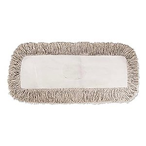 Boardwalk BWK1312 12 in. x 5 in. Cotton Dust Mop Head - White