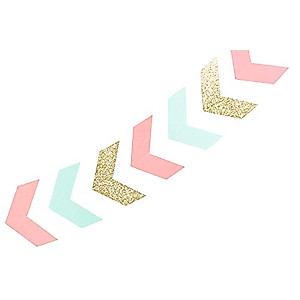 Mint Coral Arrow Banner Tribal Party Supplies Wild One Boho Garland Gender Reveal Party Baby Shower Decorations Back to School Classroom Garland Graduation Nursery Decorations 13 Feet 42 Pcs