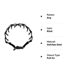 Herm Sprenger Black Stainless Steel Prong Dog Training Collar with Quick Release Buckle Ultra-Plus Pet Pinch Collar No-Pull Collar for Dogs Made in Germany 3.2mm x 20in Medium