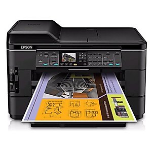 Epson WorkForce WF-7520 Wireless All-in-One Wide-Format Color Inkjet Printer, Scanner, Copier, Fax (C11CB58201)