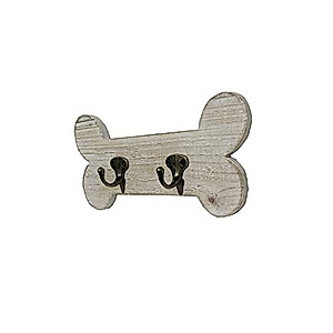 dwellington Vintage Style Dog Bone Hook Wall Mounted Coat Rack Rustic Wall Hanging Leash Holder