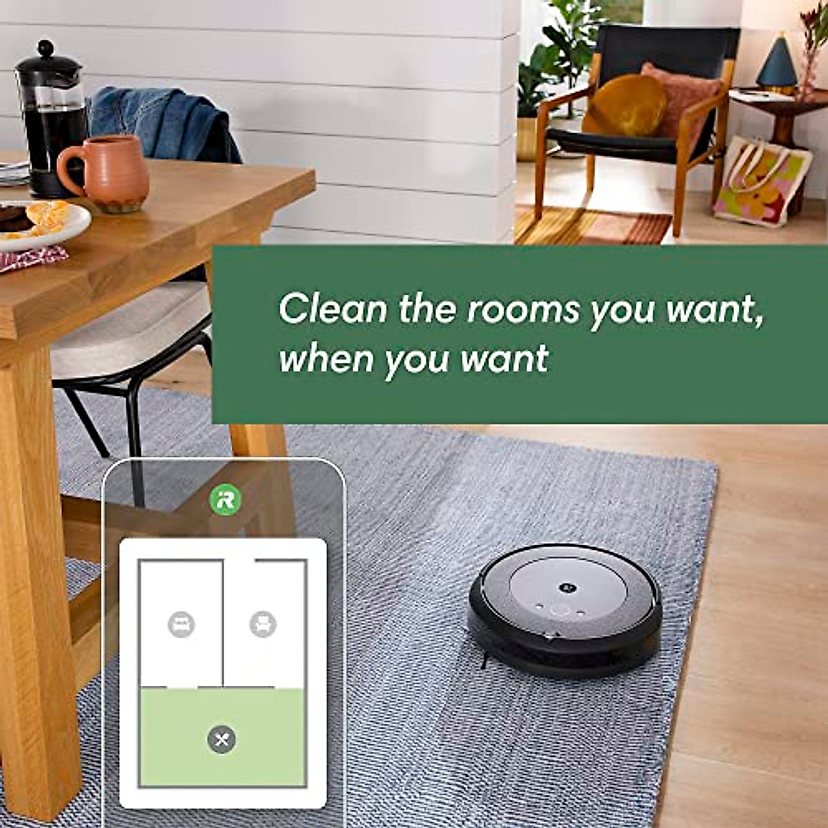 iRobot Roomba i3+ EVO (3550) Self-Emptying Robot Vacuum – Now Clean By Room With Smart Mapping, Empties Itself For Up To 60 Days, Works With Alexa, Ideal For Pet Hair, Carpets​