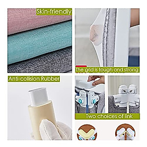 U/D Bed Rails for Toddlers - Extra Long and Tall Specially Designed for Twin, Full, Queen, King (79in(200cm))-1side