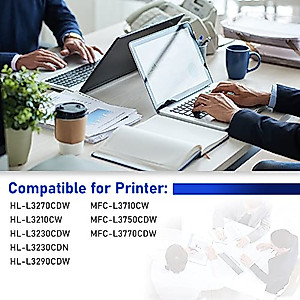 TN227 High Yield Toner Cartridges: Compatible for Brother TN227BK/C/M/Y TN-227 TN223 Replacement for MFC-L3770CDW HL-L3270CDW HL-L3290CDW HL-L3210CW HL-L3230CDW MFC-L3710CW MFC-L3750CDW Printer (4-Pac