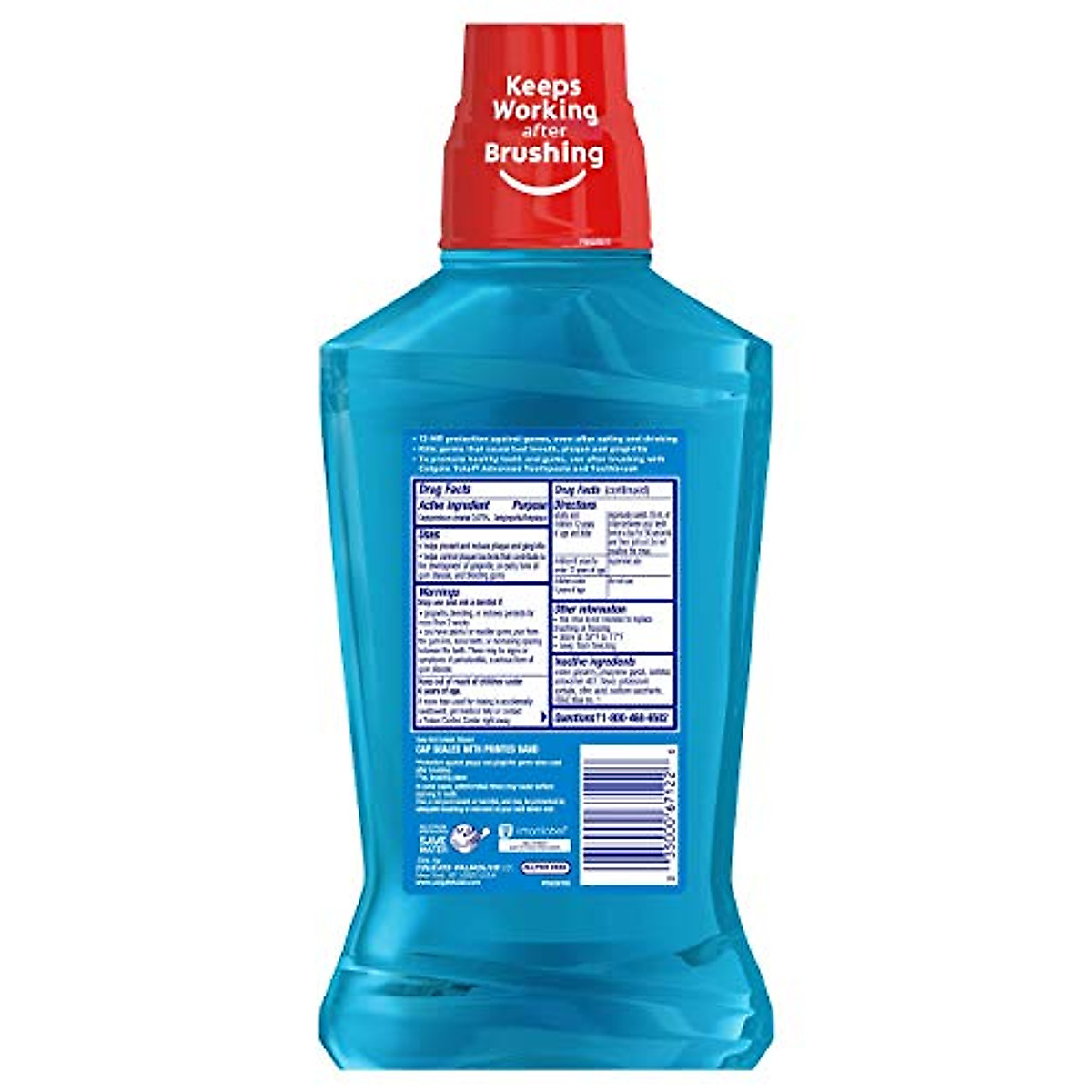 Colgate Total Pro-Shield Alcohol Free Mouthwash, Peppermint - 500mL, 16.9 fluid ounce