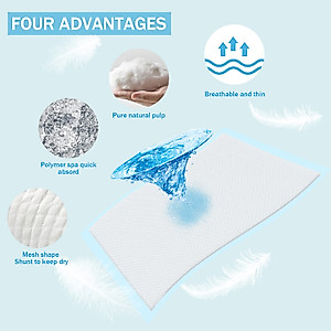 Baby Disposable Changing Pad, 25 Pack Soft Non-Woven Fabric Breathable Waterproof Underpads, Portable Leak-Proof Mattress Protector, Incontinence Bed Pads
