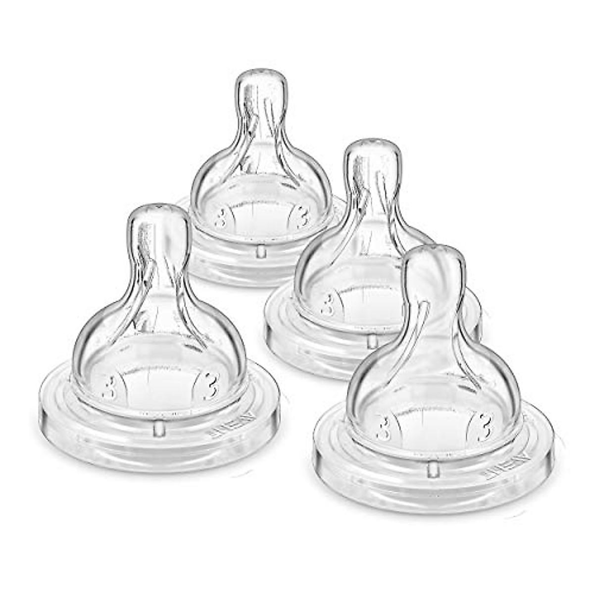 Philips Avent Anti-colic Baby Bottle Medium Flow Nipple, 4pk, Flow 3, SCF423/47
