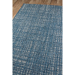 Momeni Rugs Como Contemporary Geometric Indoor Outdoor Area Rug, 9'10" X 13'2", Blue