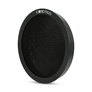 Iconic Mars Comet Portable Recording Vocal Isolation Booth | Microphone Pop Filter Shield Filter Accessory (Pop Filter - Galaxy Black)