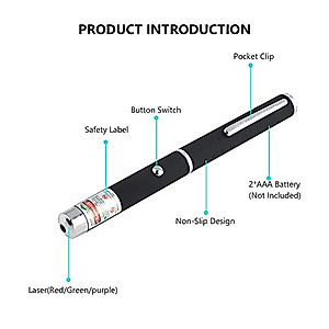 CHUQIANTONG Laser Pointer for Cats Toys USB Rechargeable Pet Interactive Toys with Purple Pointer Remotes for Indoor Classroom Interactive Teaching (Purple, USB 1 Pack)