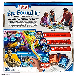 Ravensburger Marvel Eye Found It! Board Game - Engaging Puzzle Game for Kids and Adults | Features Beloved Marvel Characters | Encourages Memory and Observation Skills | Ideal Gift for Marvel Fans