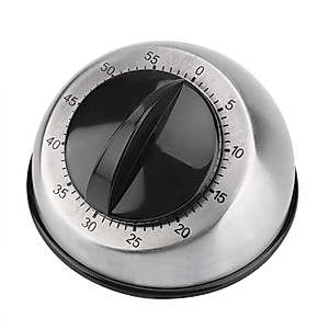Kitchen Timer, Dome Stainless Steel Shape Time Reminde Tools 60 Minutes Countdown Alarm Clock for Home Kitchen Cooking