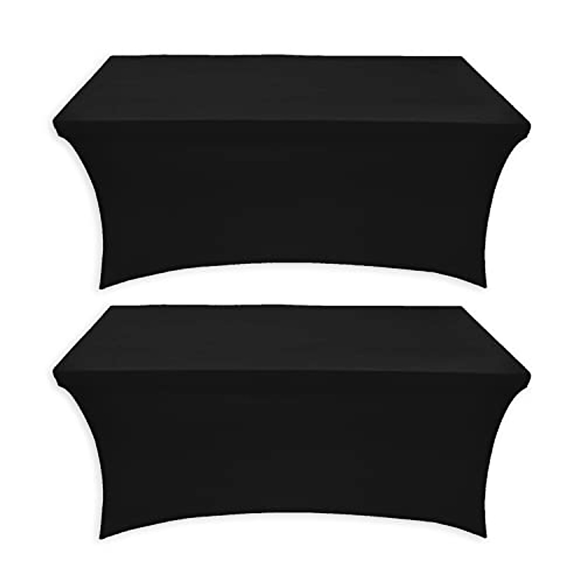 Bliss Casa - 2 Pack, 6FT Stretchable Table Covers - Tight Fit Washable and Wrinkle Resistant Spandex Tablecloths, Ideal for Both Indoor and Outdoor Events and Parties