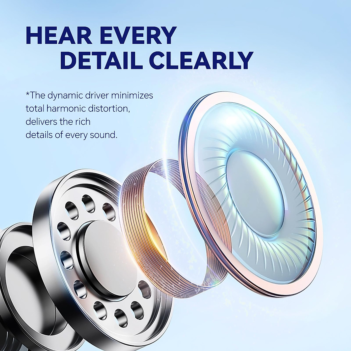 TONEMAC H2 Bluetooth Headphones,Over Ear Bluetooth Headphones,50H Playtime,Lightweight Wireless Bluetooth Earphones,Wireless Headphones with Mic,Deep Bass for Home Office Cellphone PC Ect. (White)