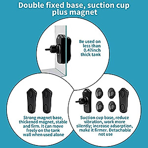 hygger 2100GPH Double Head Aquarium Wave Maker, Quiet 5W Aquarium Circulation Pump, with Strong Magnetic Suction Base, 360°Adjustable Power Head, for 40~110 Gal Tank