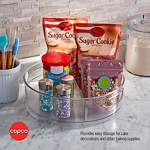 Copco Storage Turntable with Removable Dividers, 12 Inch, Clear