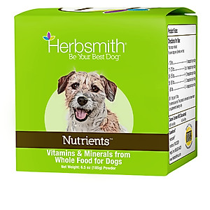 Herbsmith Nutrients Superfood Dog Multivitamin Featuring Vitamins & Minerals from Whole Foods Boost Kibble or DIY Raw with Antioxidants for Puppies to Seniors - 6.5 oz