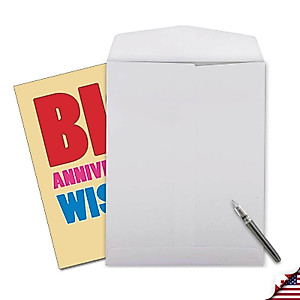 NobleWorks, Big Anniversary Wishes - Happy Anniversary Card with Envelope (8.5 x 11 Inch) - Jumbo Appreciation Notecard for Spouse, Parents J2722ANG