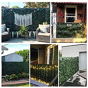 TANG Artificial Ivy Privacy Fence Screen for Balcony Deck Porch Backyard Patio Faux Fake Hedge Fence Plants Cover Coverage Vine Greenery Backdrop Wall 39" x 156" inch