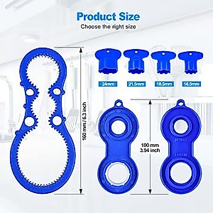 Aerator Key, Faucet Aerator removal tool, Faucet wrench with Aerator Shell Removal Tool, Replacement Cache Aerators for Sink M 16.5, 18.5, 21.5, 24 mm Tap Aerators Flow Restrictor