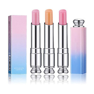 BINGBRUSH 3 Pcs Color Changing Change Lipstick Lip Balm,Korean Magic Lipstick Color Change Changing Lip Tint Tinted Stain Gloss Balm Long Lasting Waterproof Moisturizer Lipstick Set for Women