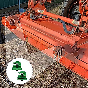 2 Pack 3/8" Tractor Bucket Grab Hook, G70 Forged Steel Bolt On Grab Hook for Tractor Bucket, Heavy Duty Tow Hook with Backer Plate Available Work Well for Loader Buckets, Truck RV, UTV (Green)