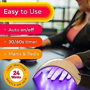 SUNUV UV LED Nail Lamp, Gel UV Light Nail Dryer for Gel Nail Polish Curing Lamp with Sensor 2 Timers SUN9C Pink Gift for Women Girl