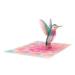 Lovepop Lovely Hummingbird Pop Up Card, 5x7 - 3D Greeting Card, Cards for Mom, Thinking of You, Love Card