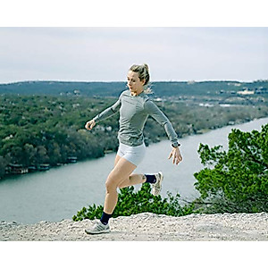 Swiftwick ASPIRE FOUR Trail Running & Cycling Socks, Compression Fit (Pewter, Large)