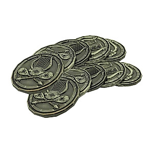 Bard Character Coin Miniature Pack (Silver 5 Pack) || Coins and Miniatures All-in-one || Fantasy Roleplaying Game || RPG Miniature|| Dungeon Miniatures || Tabletop Gaming