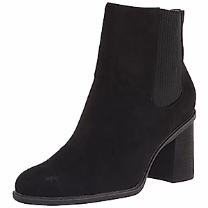 Dr. Scholl's Shoes Women's Ride Away Mid Shaft Boots Calf, Black Fabric, 9