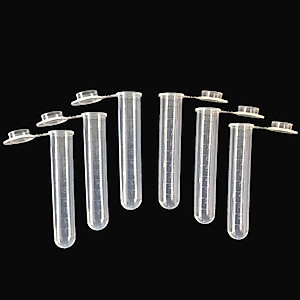 25 Pack 10ml Plastic Sample Vials with Cover, Vial Tube Storage Container for Liquid Fragrance Beads