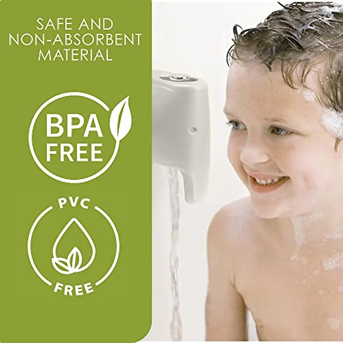 Puj – Snug, Ultra-Soft Spout Cover for Bathtub Taps, BPA-and-PVC-Free Faucet Cover for Safe Baths, Non-Absorbent Bathtub Faucet Cover, Kids’ Bathroom Safety Products, Grey