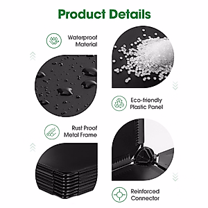 Puroma 9 Cube Storage Organizer, Black Modern Bookcase with Mallet DIY Closet Organizers and Storage, 12" x 12" x 12"