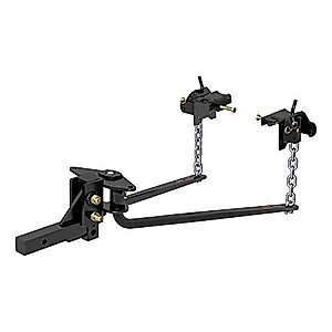 CURT 17052 Round Bar Weight Distribution Hitch with Integrated Lubrication, Up to 10K, 2-Inch Shank